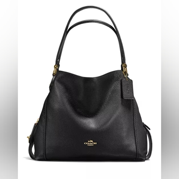 Coach | Bags | Coach Designer Edie Shoulder Bag 3 In Polished Pebble ...